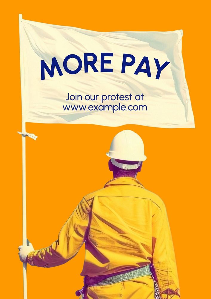 Workers' protest poster template | Premium Editable Template - rawpixel