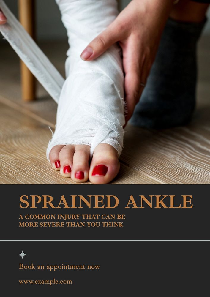 Sprained ankle poster template | Premium Editable Template - rawpixel