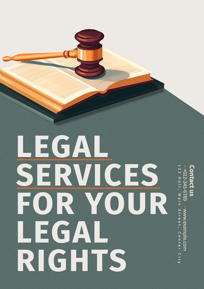 Legal rights services poster template | Premium Editable Template ...