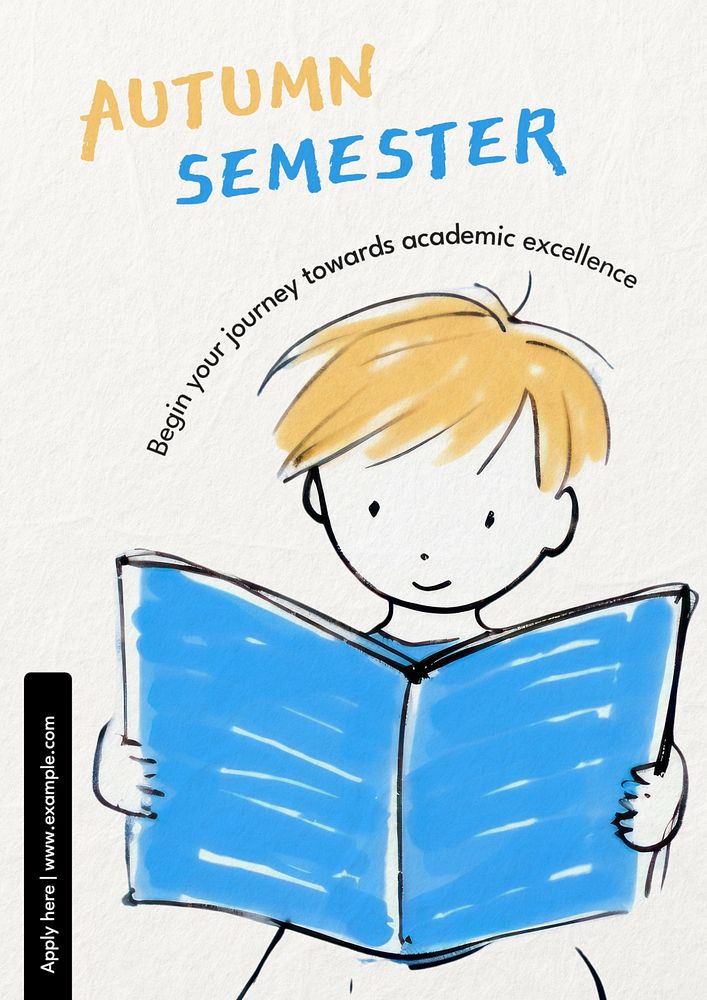 Autumn semester poster template | Premium Editable Template - rawpixel