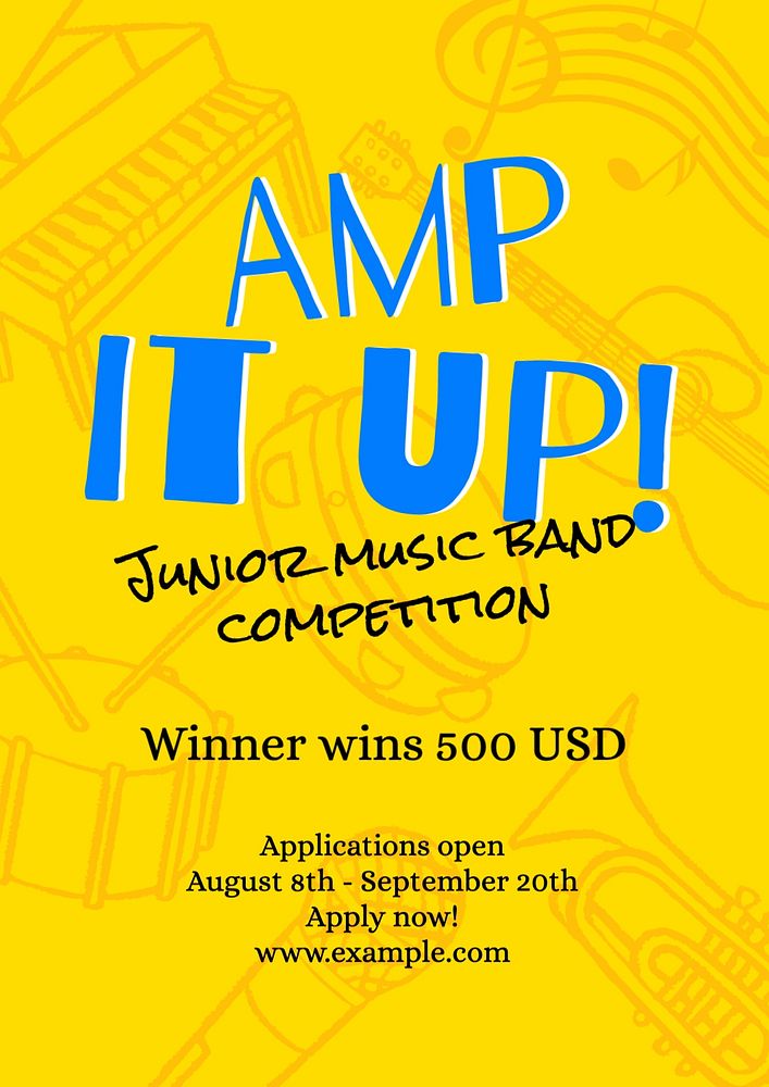 Music band competition poster template | Premium Editable Template ...