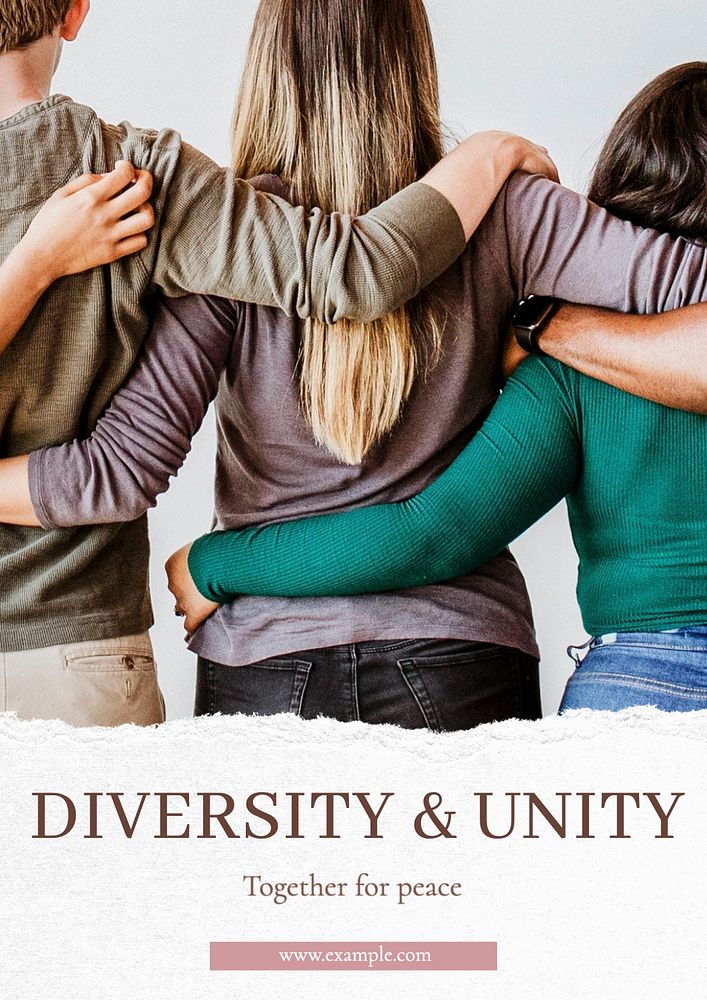 Diversity & unity poster template | Free Editable Template - rawpixel