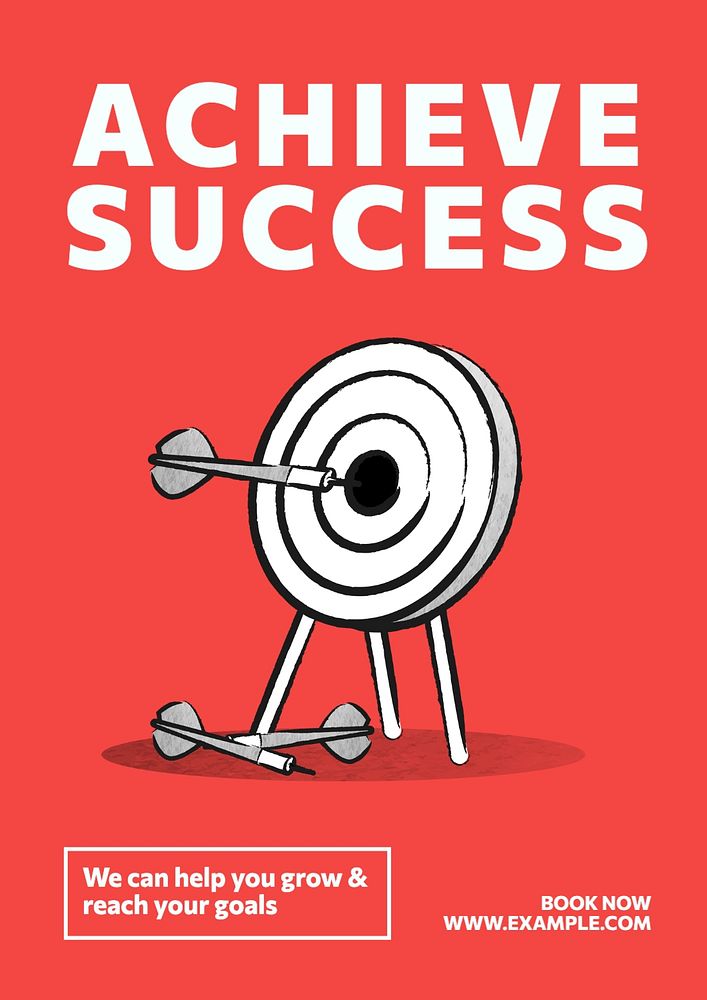 Achieve success poster template | Premium Editable Template - rawpixel
