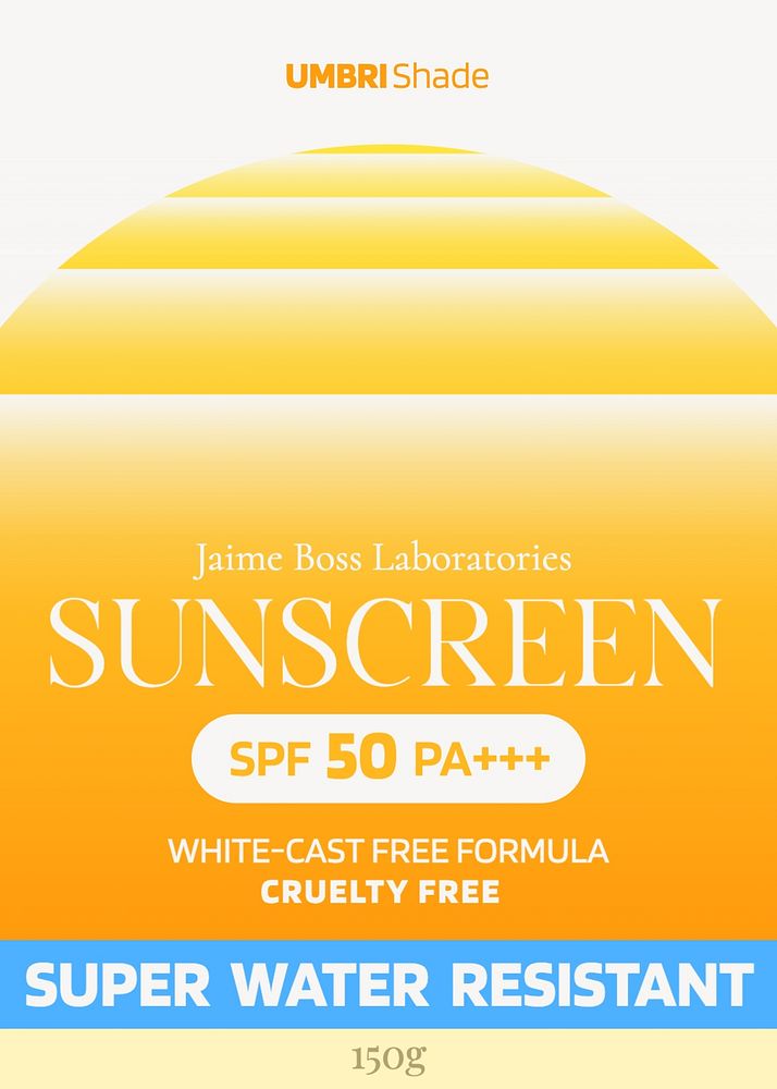 Sunscreen label template, editable design | Premium Editable Template ...