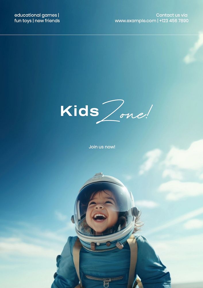 Kids zone poster template | Premium Editable Template - rawpixel