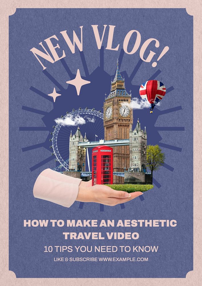 New vlog poster template | Premium Editable Template - rawpixel