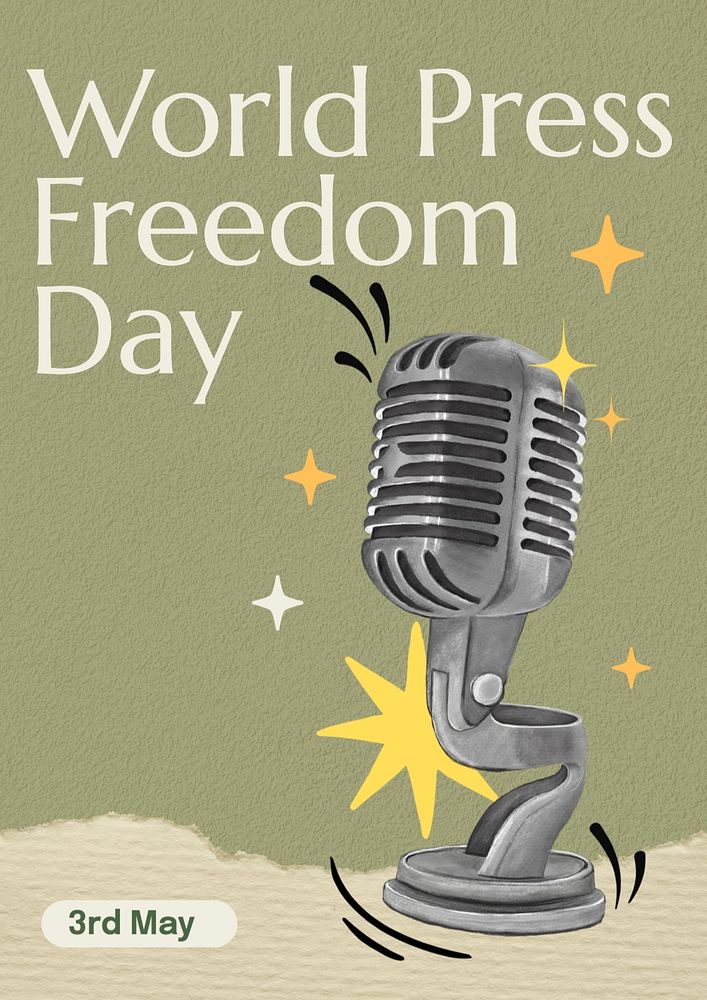 World Press Freedom Day poster | Premium Editable Template - rawpixel