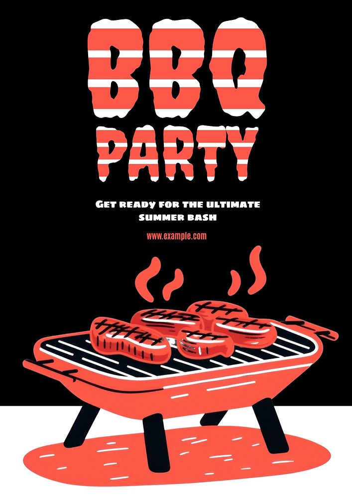 Summer bbq poster template | Premium Editable Template - rawpixel