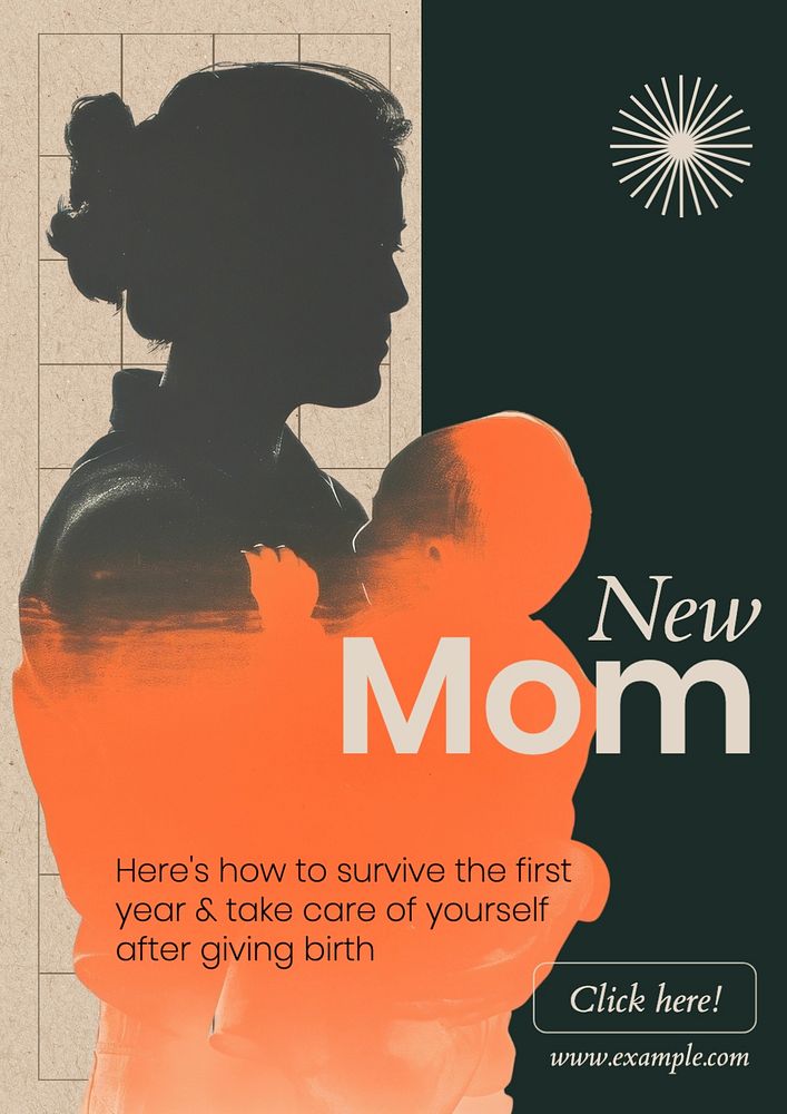 Mother & newborn baby poster | Premium Editable Template - rawpixel