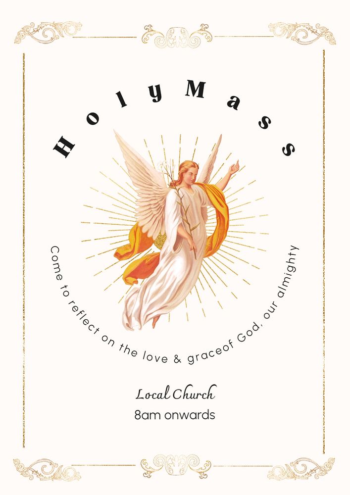 Holy mass poster template | Premium Editable Template - rawpixel
