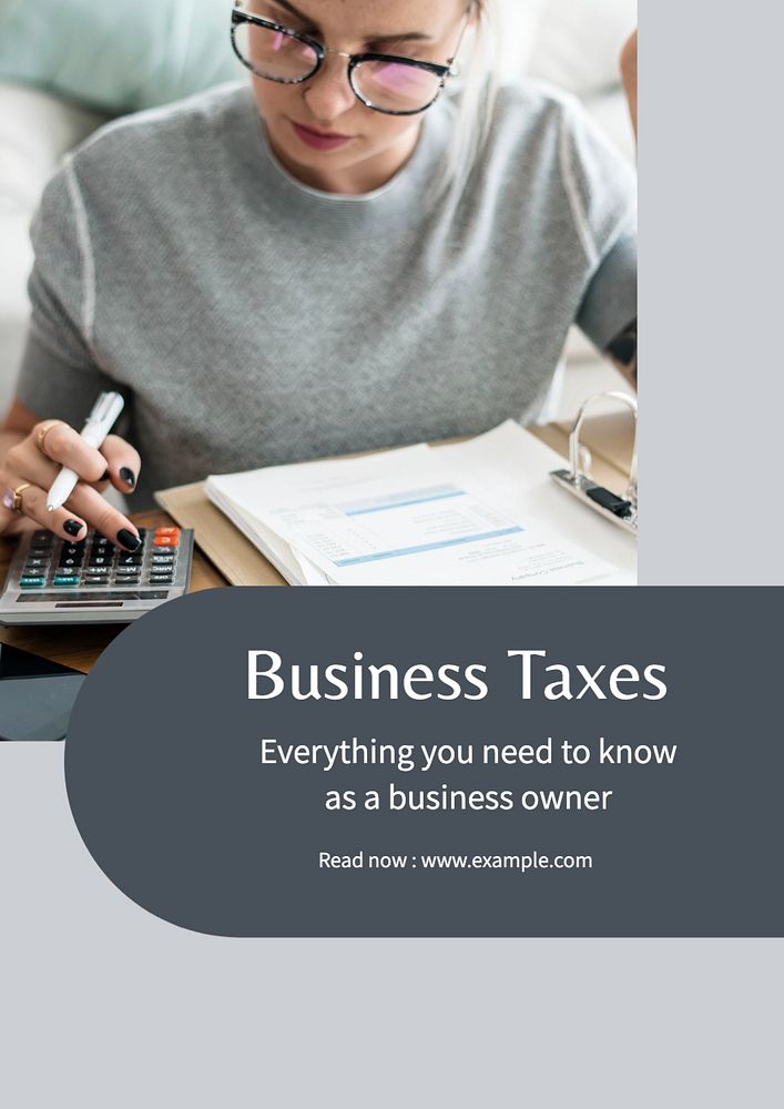 Business tax poster template | Premium Editable Template - rawpixel