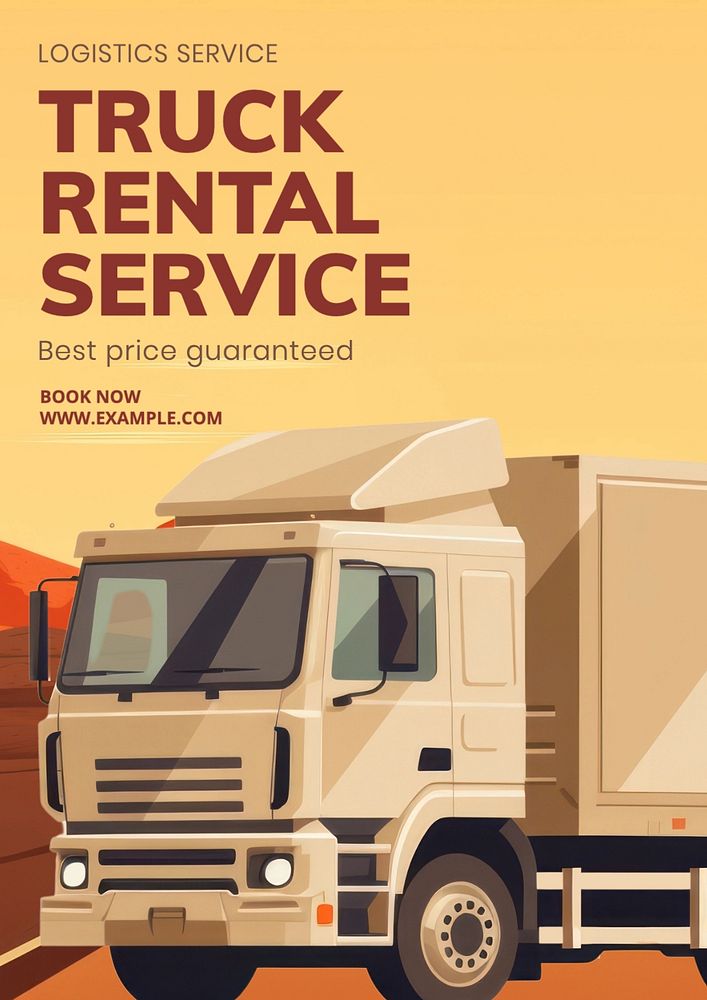 Truck rental service poster template | Premium Editable Template - rawpixel