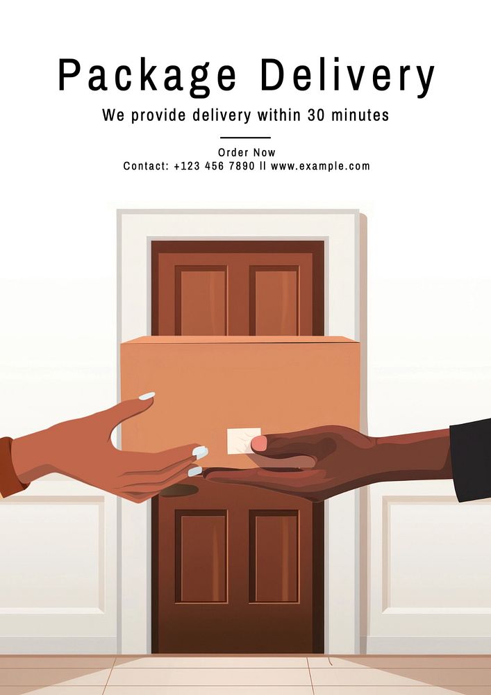 Package delivery poster template | Premium Editable Template - rawpixel
