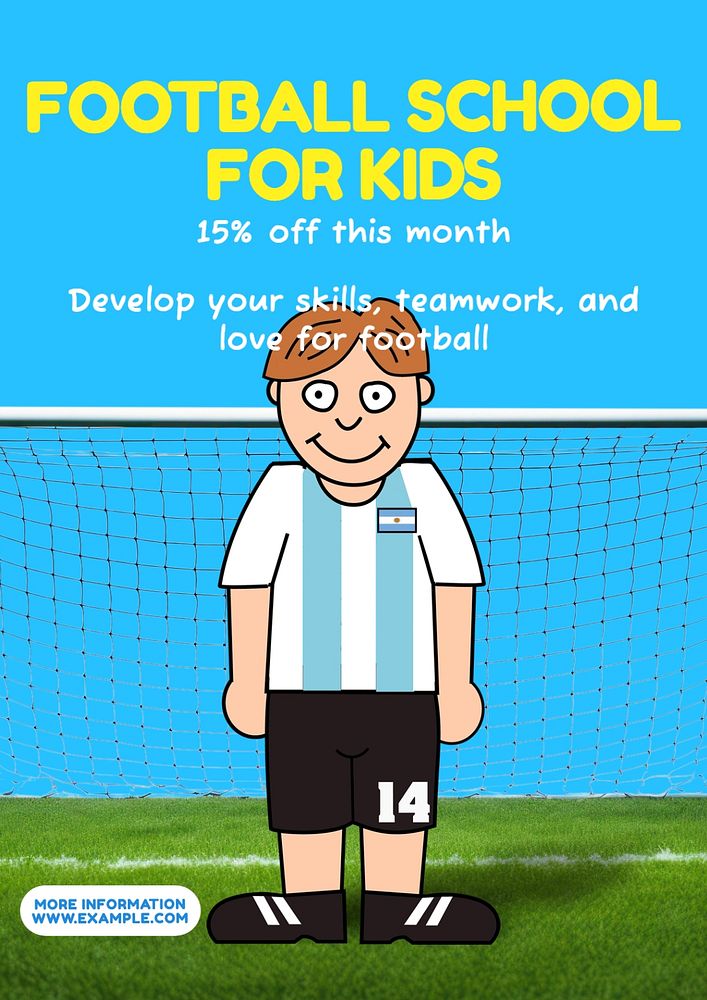 Football school poster template | Premium Editable Template - rawpixel