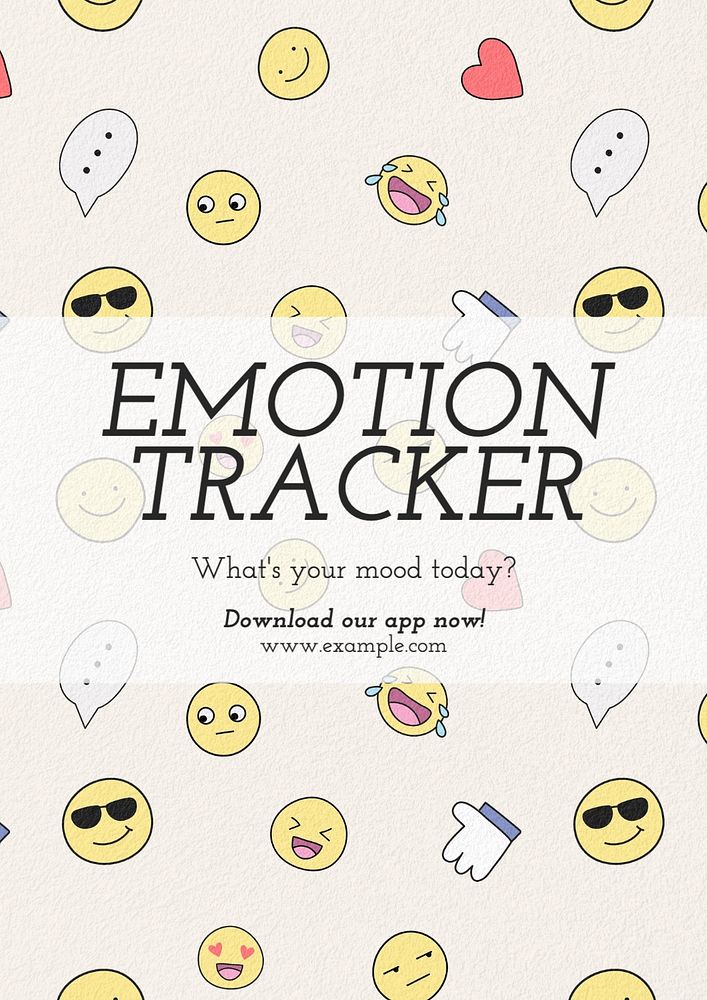 Emotion tracker poster template | Premium Editable Template - rawpixel