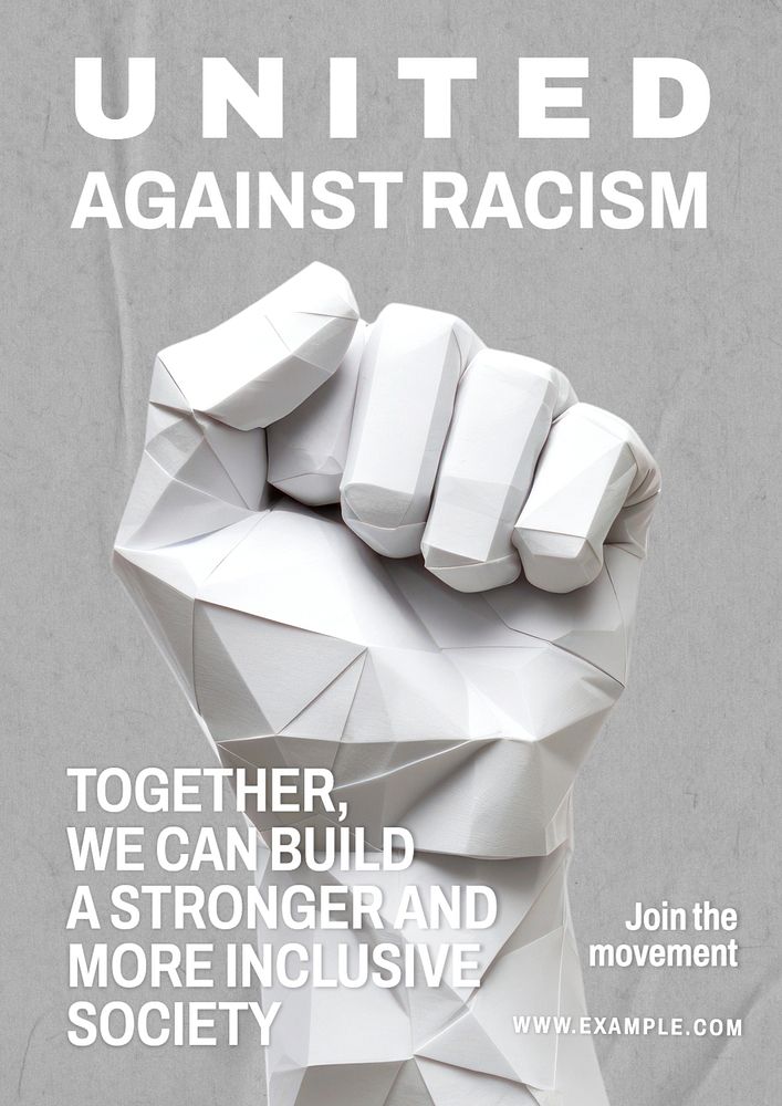 United against racism poster template | Premium Editable Template ...