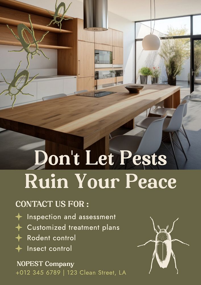 Pest control poster template | Premium Editable Template - rawpixel