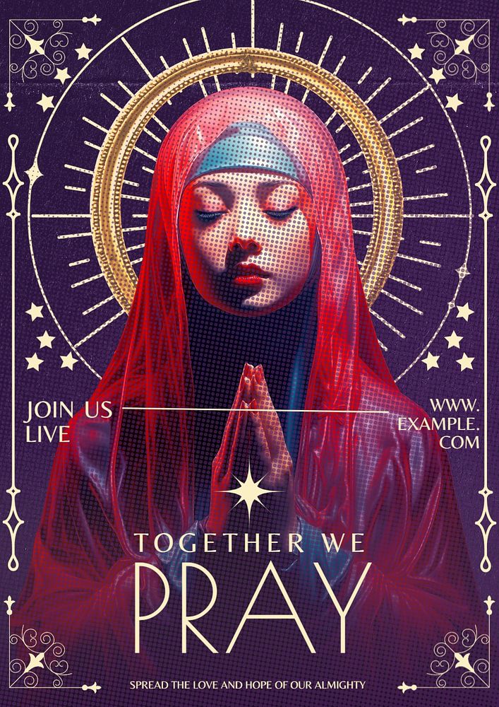 Together we pray poster template | Premium Editable Template - rawpixel