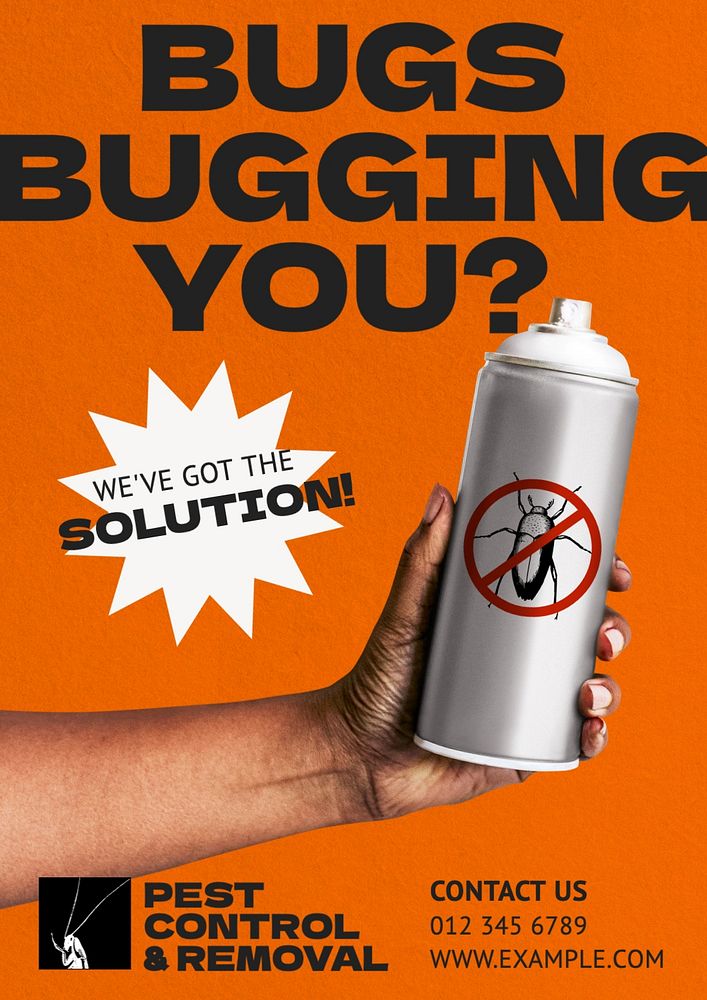 Pest control poster template | Premium Editable Template - rawpixel