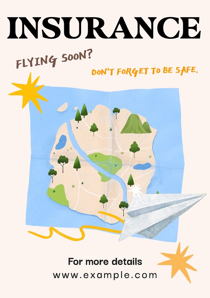 Travel Insurance poster template | Premium Editable Template - rawpixel