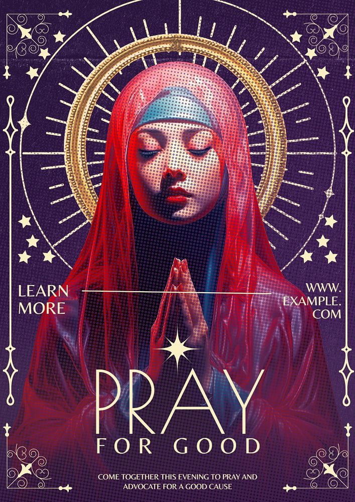 Pray for good poster template | Premium Editable Template - rawpixel