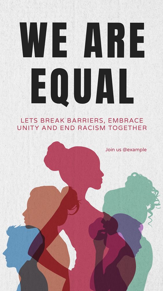 End racism Facebook story template | Free Editable Template - rawpixel
