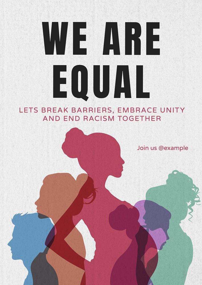 End racism poster template | Free Editable Template - rawpixel