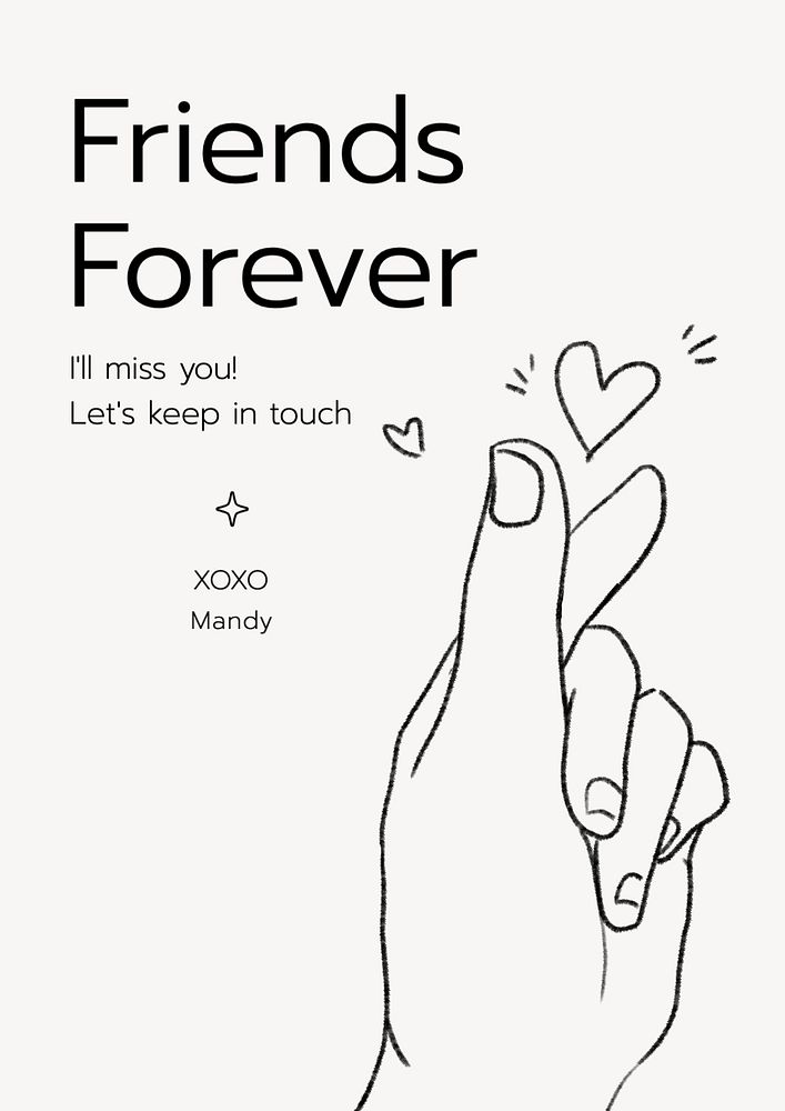 Friends forever poster template | Premium Editable Template - rawpixel