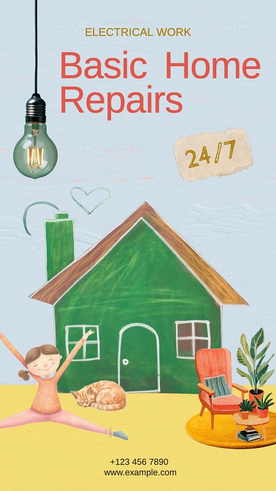 Basic home repair Facebook story | Premium Editable Template - rawpixel