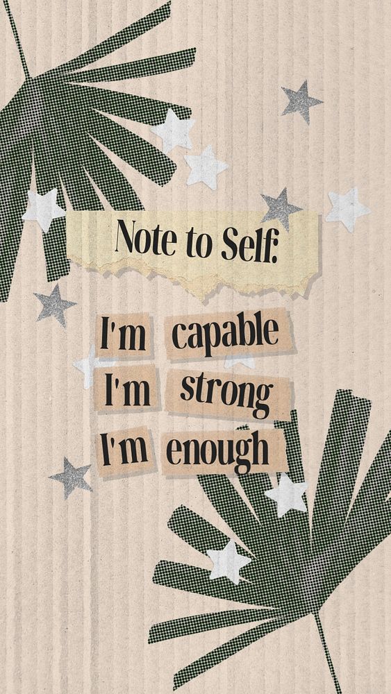 Self-reminder quote Facebook story template | Premium Editable Template ...