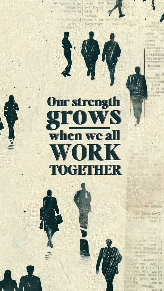 Teamwork inspiring quote mobile phone | Premium Editable Template ...