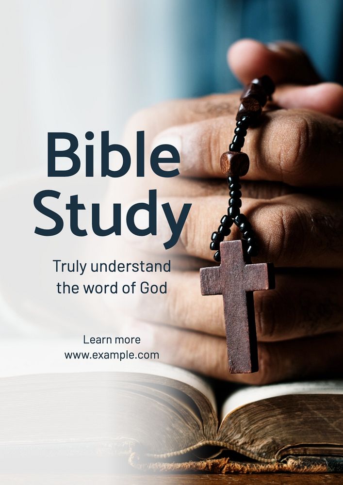 Bible study poster template | Premium Editable Template - rawpixel