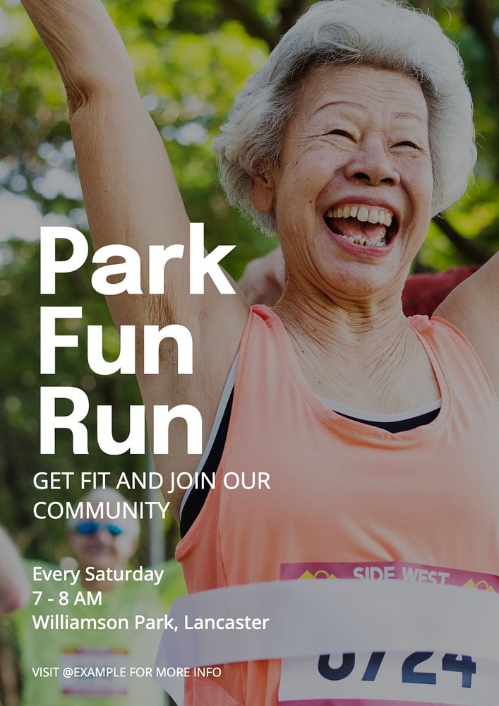 Park fun run poster template | Premium Editable Template - rawpixel
