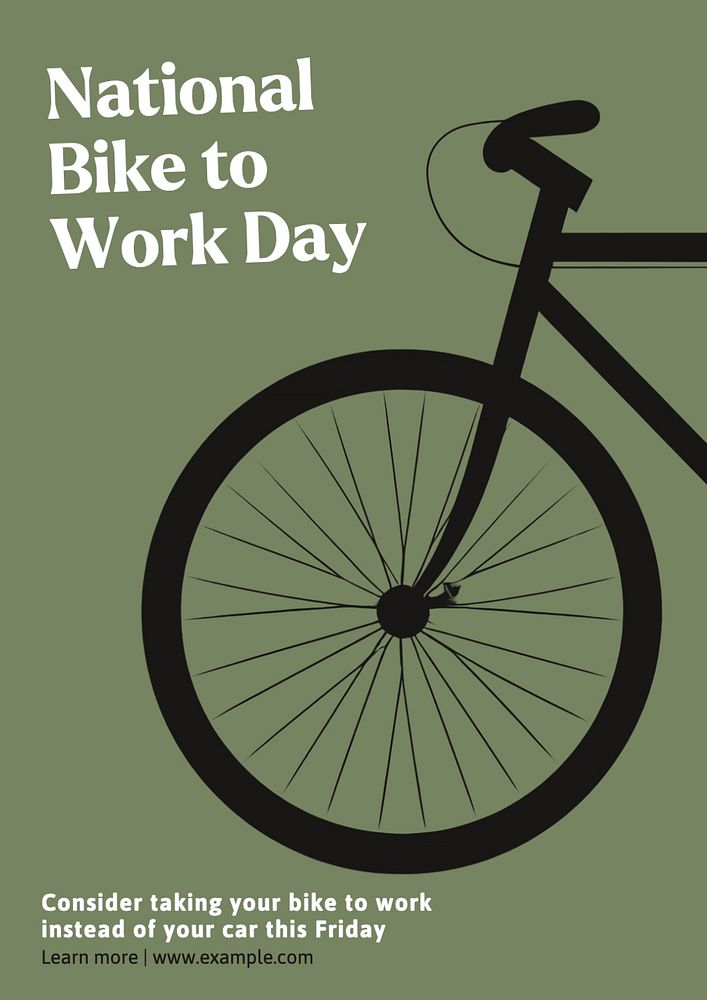 Bike to work poster template | Premium Editable Template - rawpixel