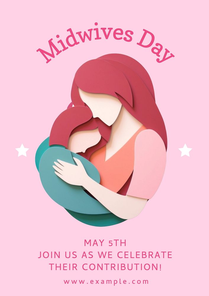 Midwives day poster template | Premium Editable Template - rawpixel