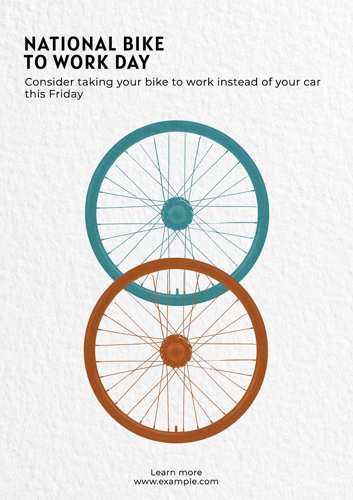 Bike to work poster template | Premium Editable Template - rawpixel