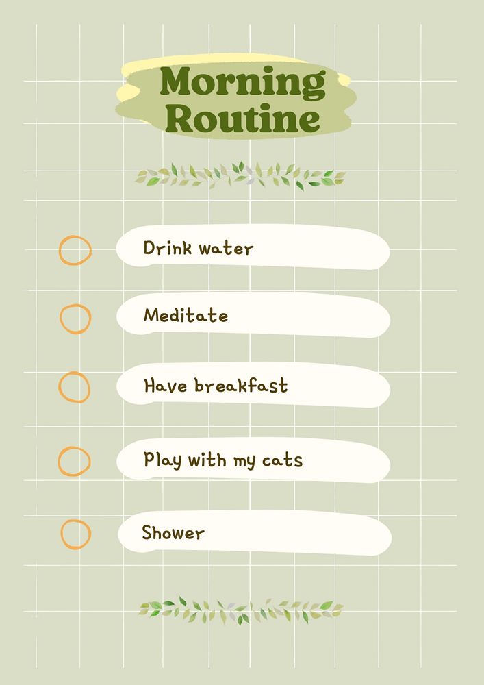 Morning routine planner templates | Premium Editable Template - rawpixel