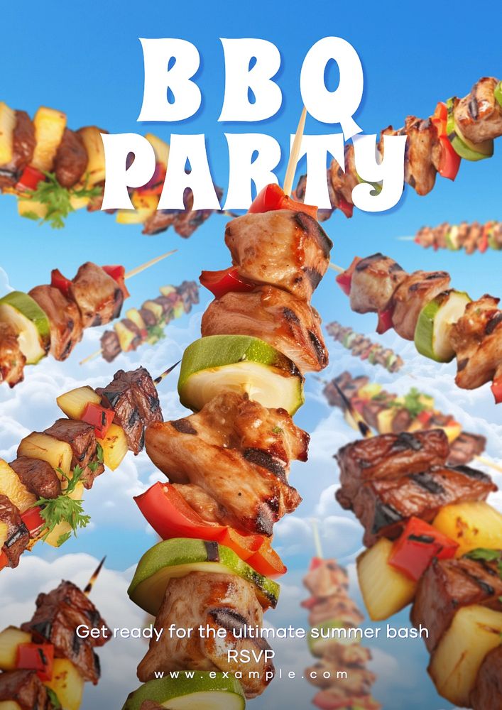 Summer bbq poster template | Premium Editable Template - rawpixel
