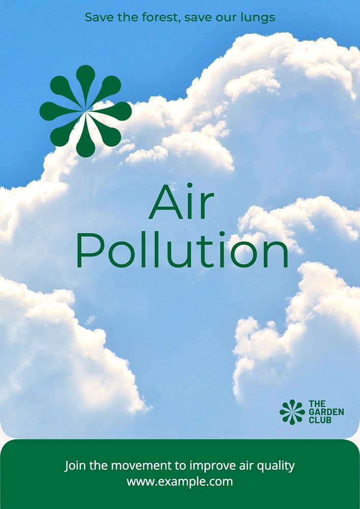 Air pollution poster template | Free Editable Template - rawpixel