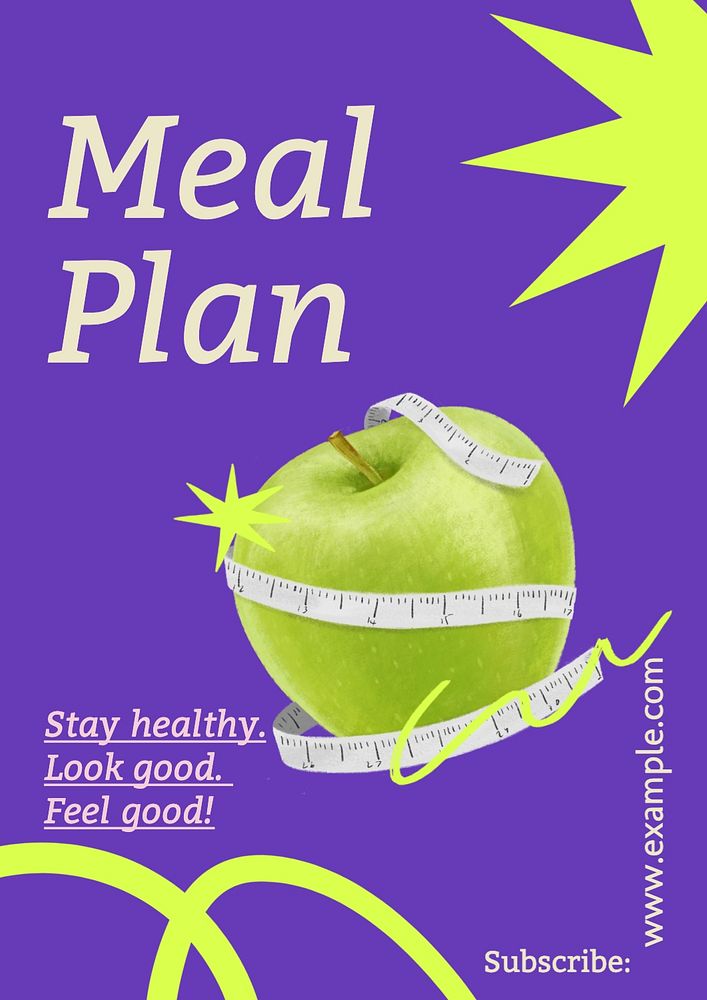 Meal plan poster template | Premium Editable Template - rawpixel