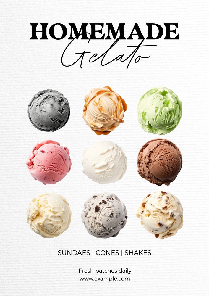 Gelato food truck poster template | Premium Editable Template - rawpixel