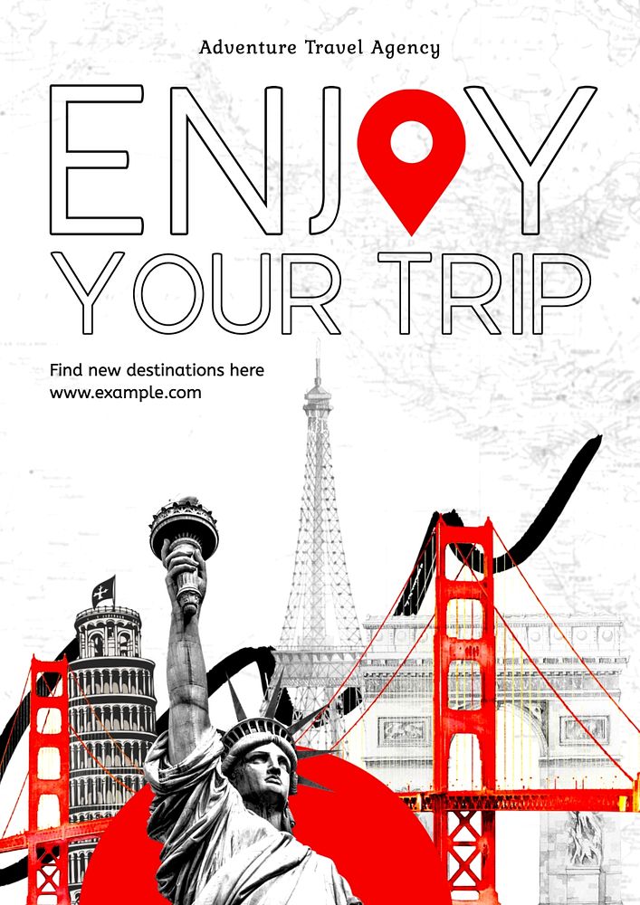 Enjoy your trip poster template | Premium Editable Template - rawpixel