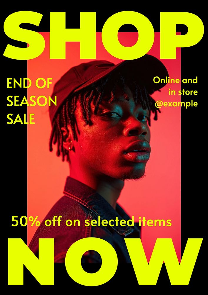 Shop now poster template | Premium Editable Template - rawpixel