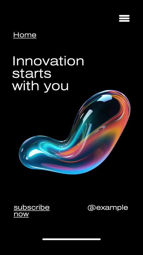 Mobile homepage Facebook story template, | Premium Editable Template ...