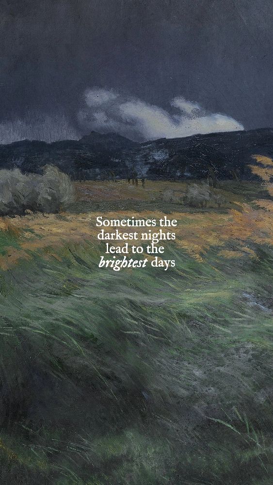 Depression quote mobile phone wallpaper | Premium Editable Template ...