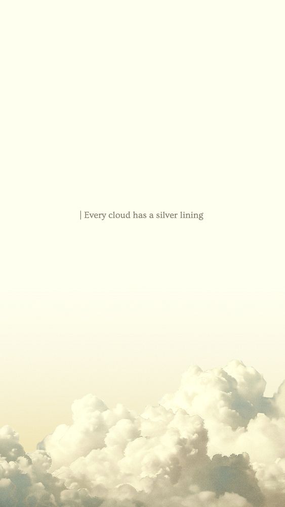 Silver lining quote mobile wallpaper | Premium Editable Template - rawpixel