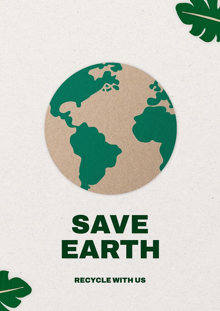 Save earth poster template | Free Editable Template - rawpixel