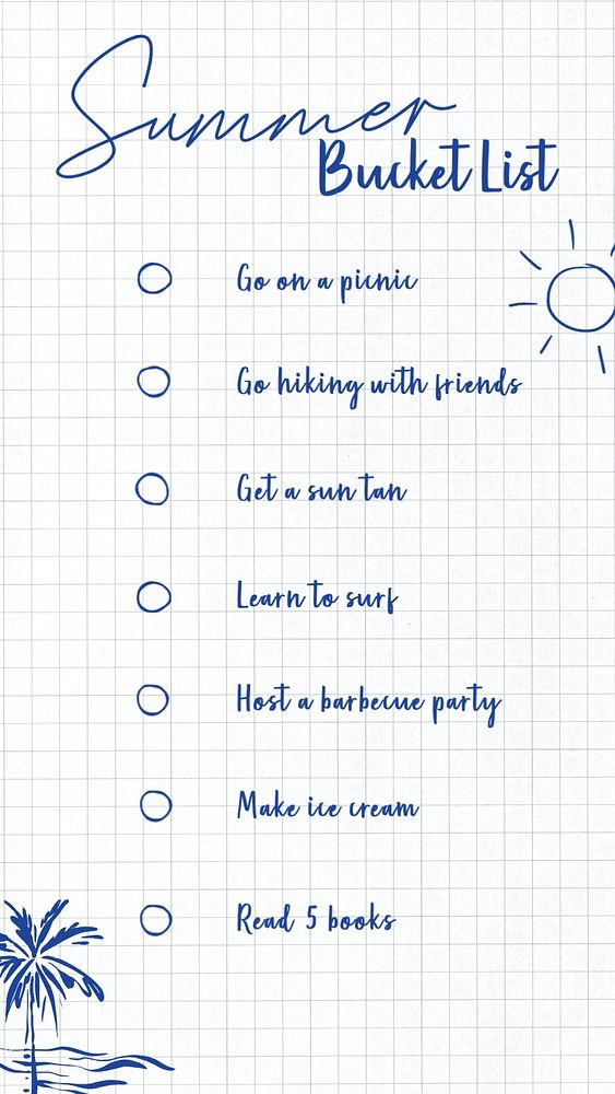 Summer bucket list planner template | Premium Editable Template - rawpixel