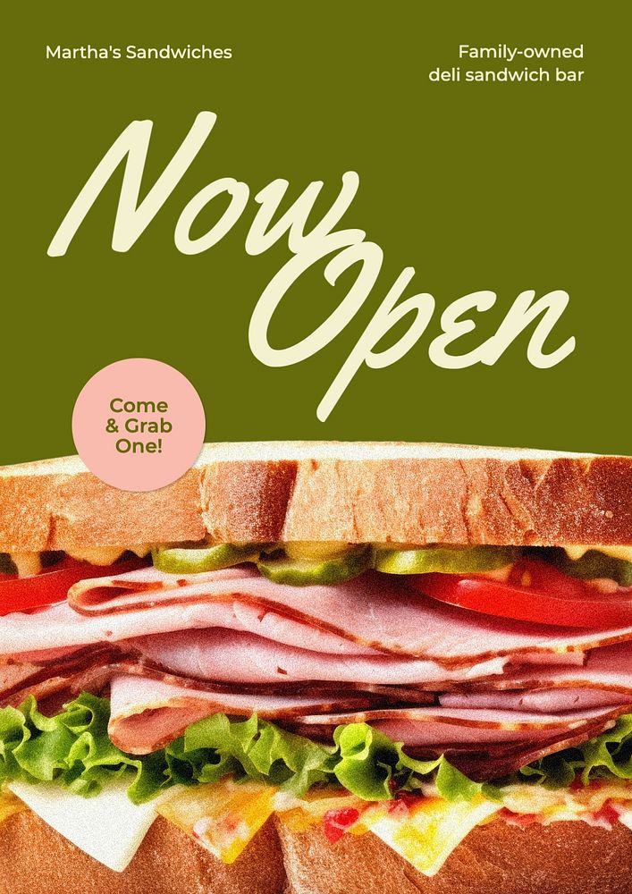 Now open poster template | Premium Editable Template - rawpixel