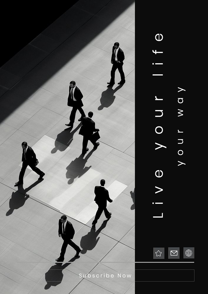 Live life your way poster | Premium Editable Template - rawpixel